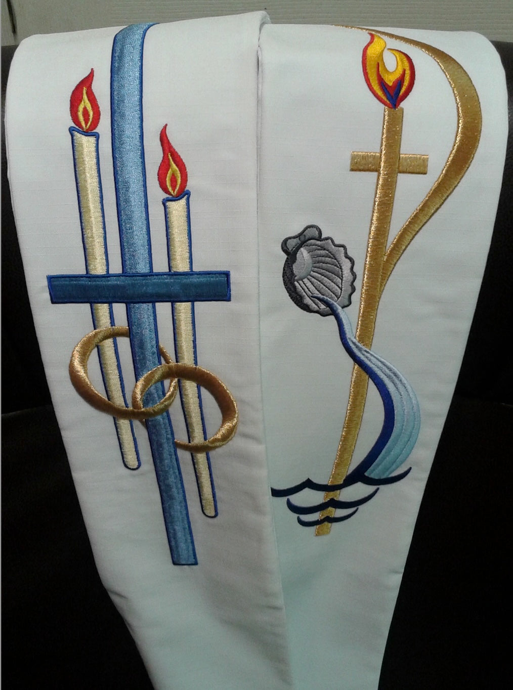 Deacon Stole, Reversible Baptism/Wedding – Faith Matters Inc.